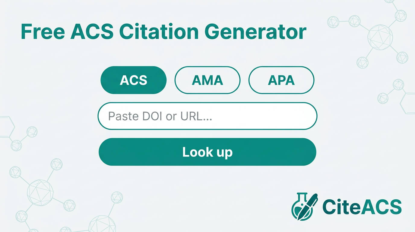 ACS Citation Generator | Free ACS, APA, MLA — Fast & Accurate References